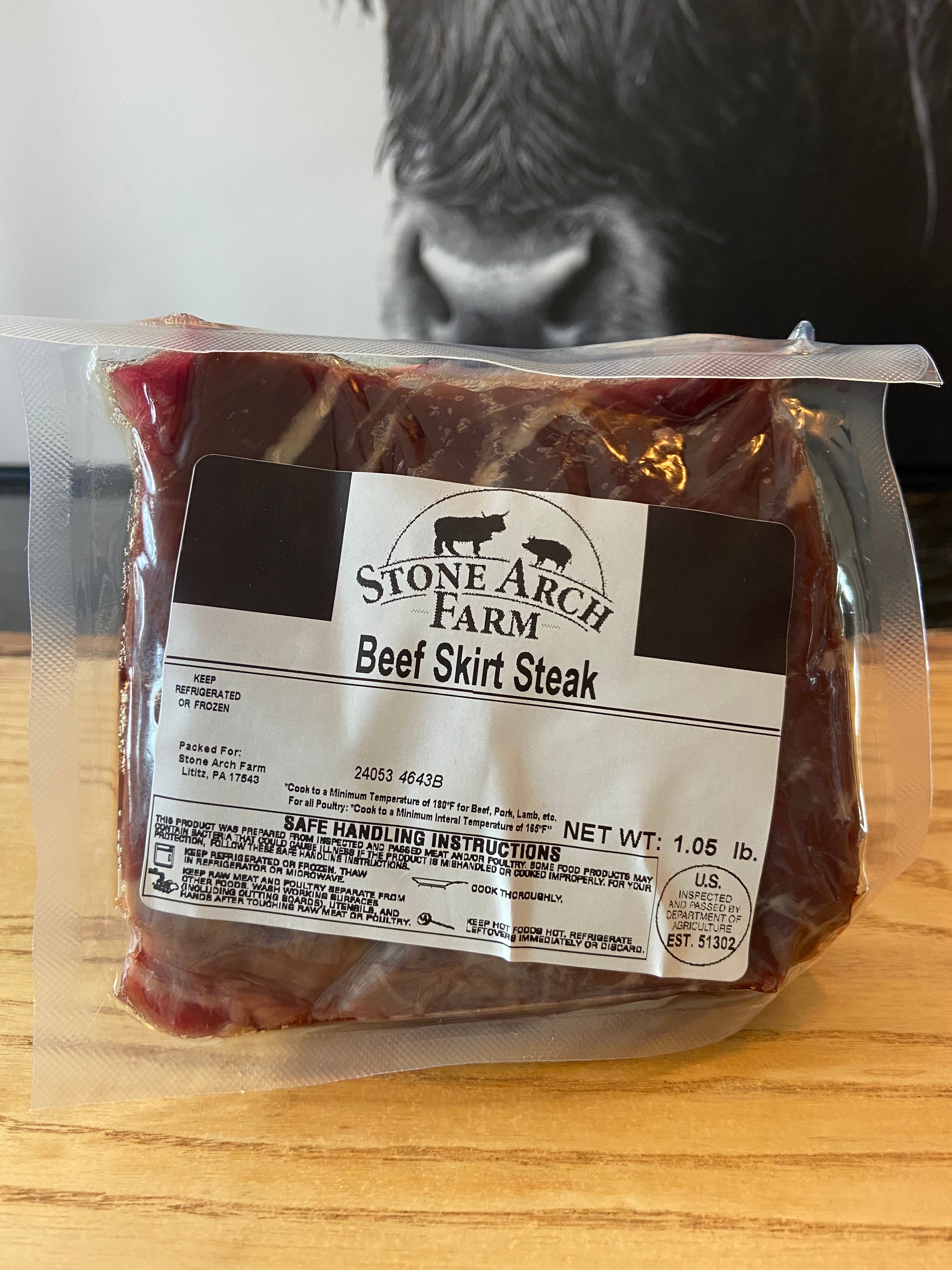 Skirt Steak; Grass Fed Beef; Free Range; Scottish Highlander; Farm ...